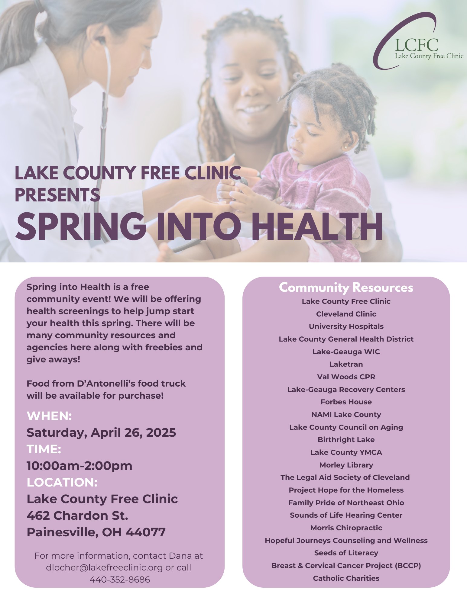 4/26/2025: Spring Into Wellness – Lake County Free Clinic